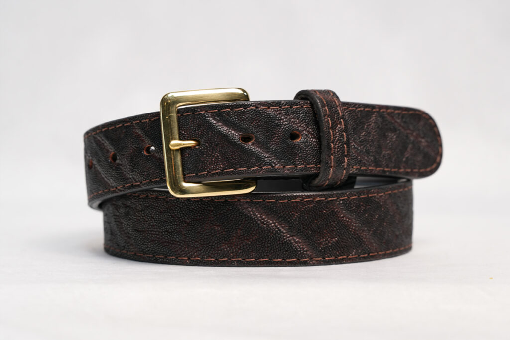 Elephant Leather Nicotine Belt | Handmade Exotic Belt USA