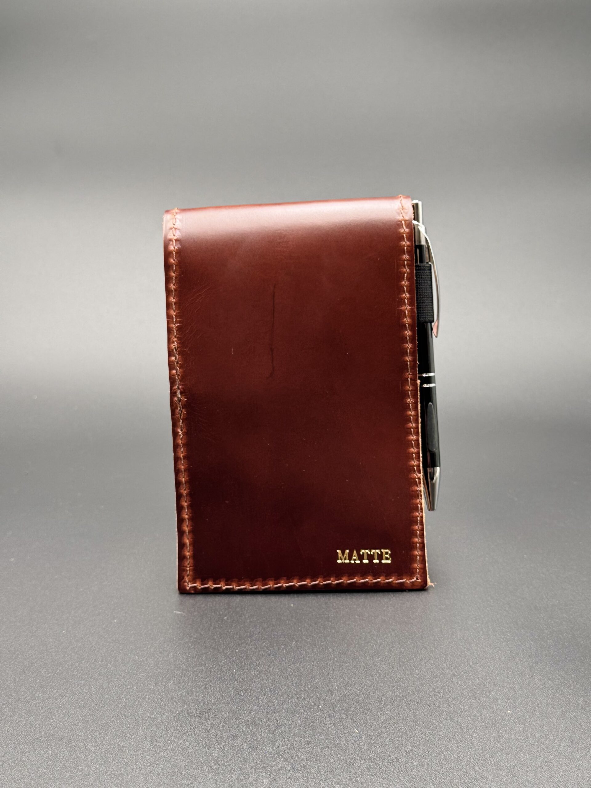 Brown Leather Golf Score Card Holder - Add Custom Name
