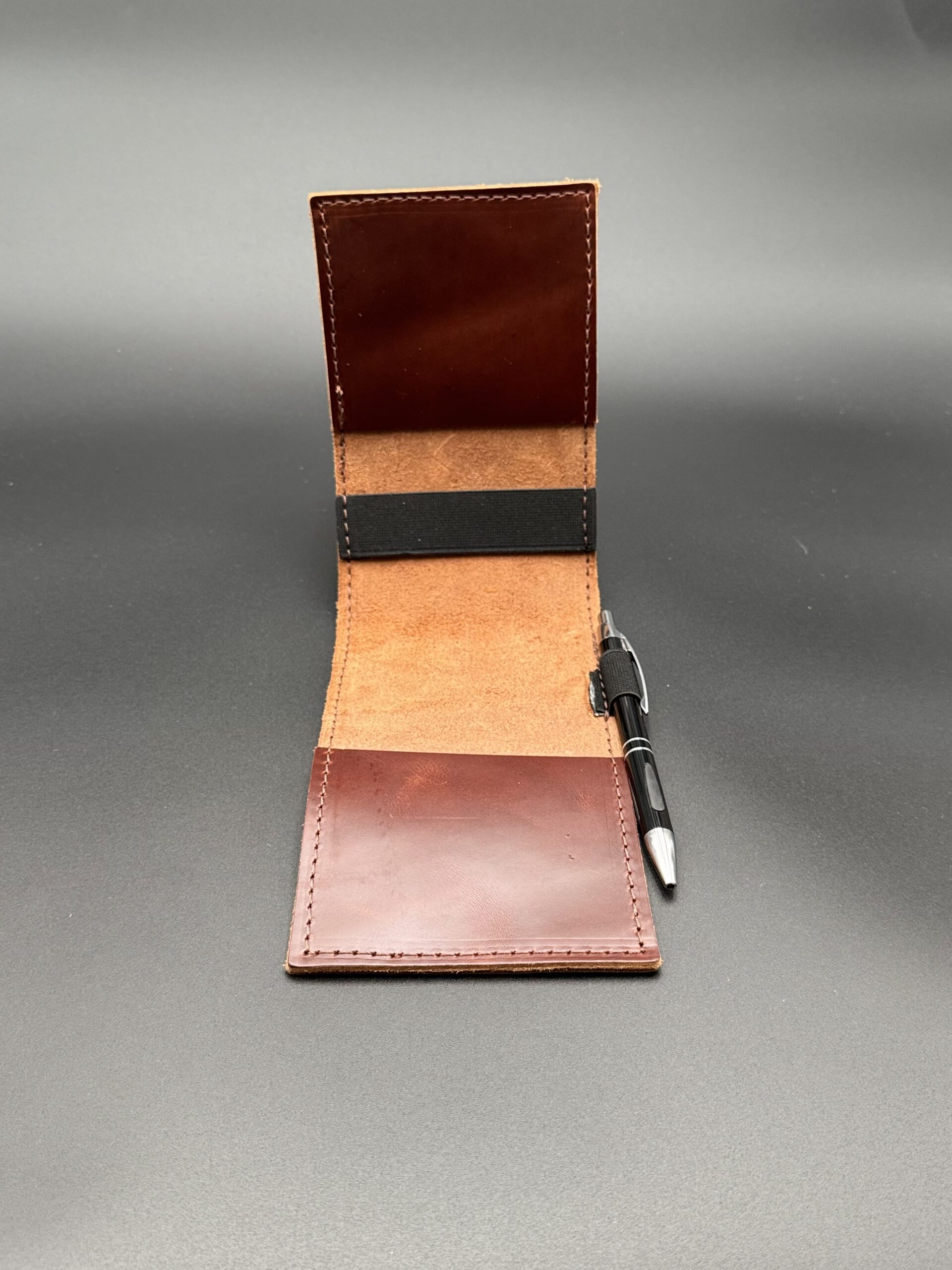Brown Leather Golf Score Card Holder - Add Custom Name