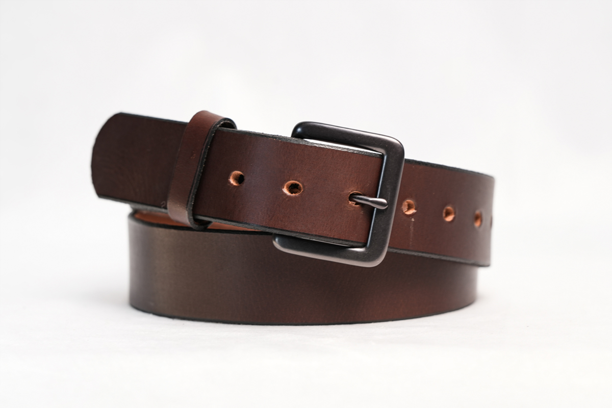Standard Brown Leather Belt - Amish Made